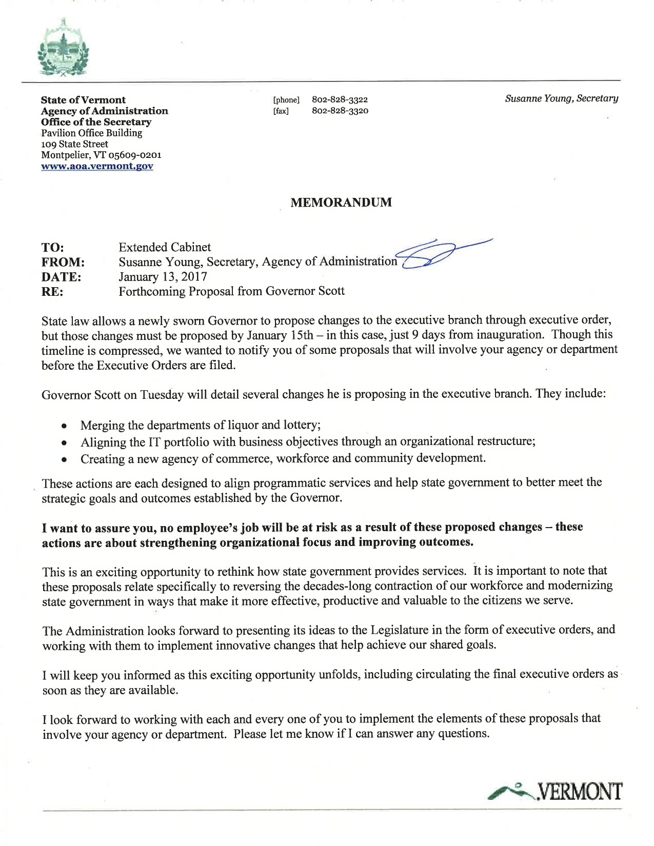 Scott to announce government restructuring plan - VTDigger