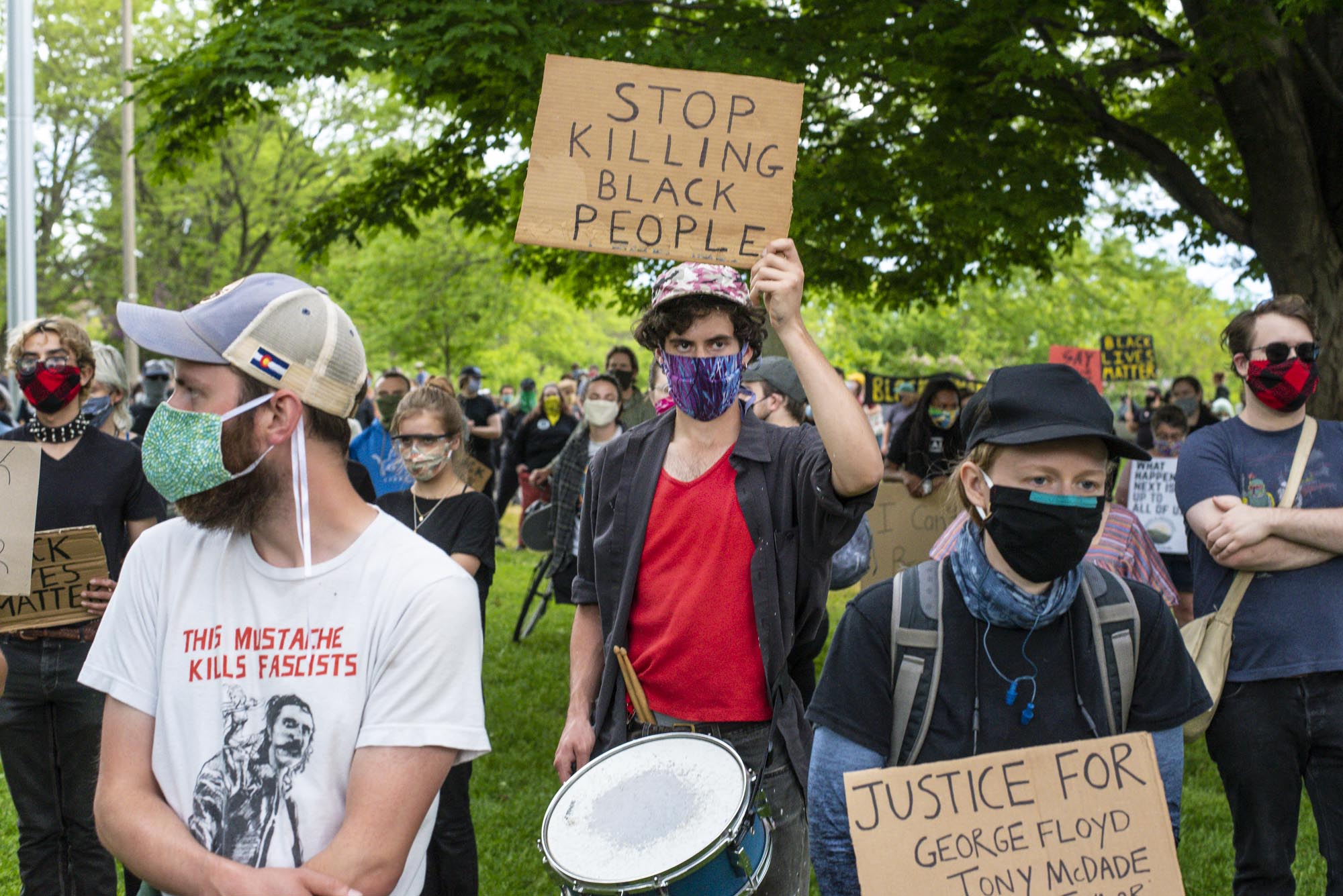 Hundreds protest against death of George Floyd in Burlington and ...