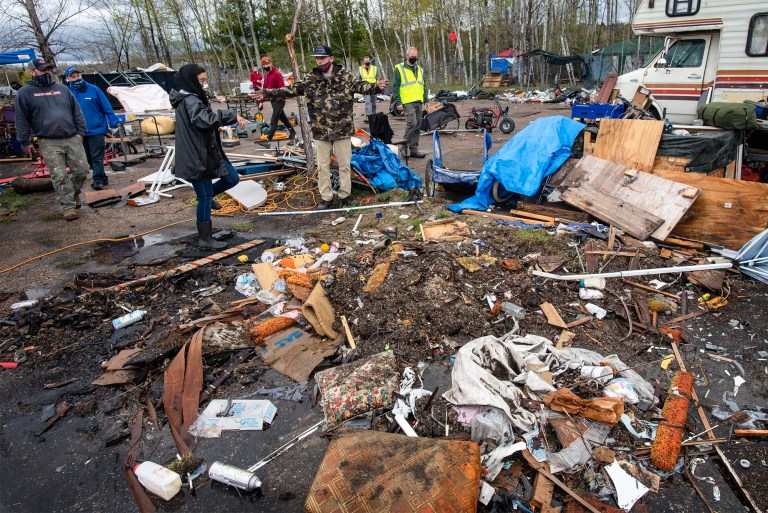 Residents of Burlington encampment ask city for help with trash cleanup ...