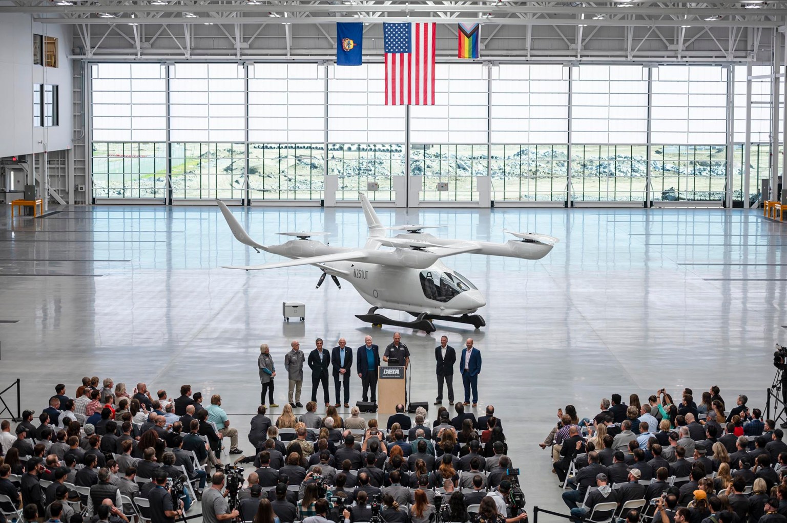 BETA unveils its electric aircraft production facility in South ...