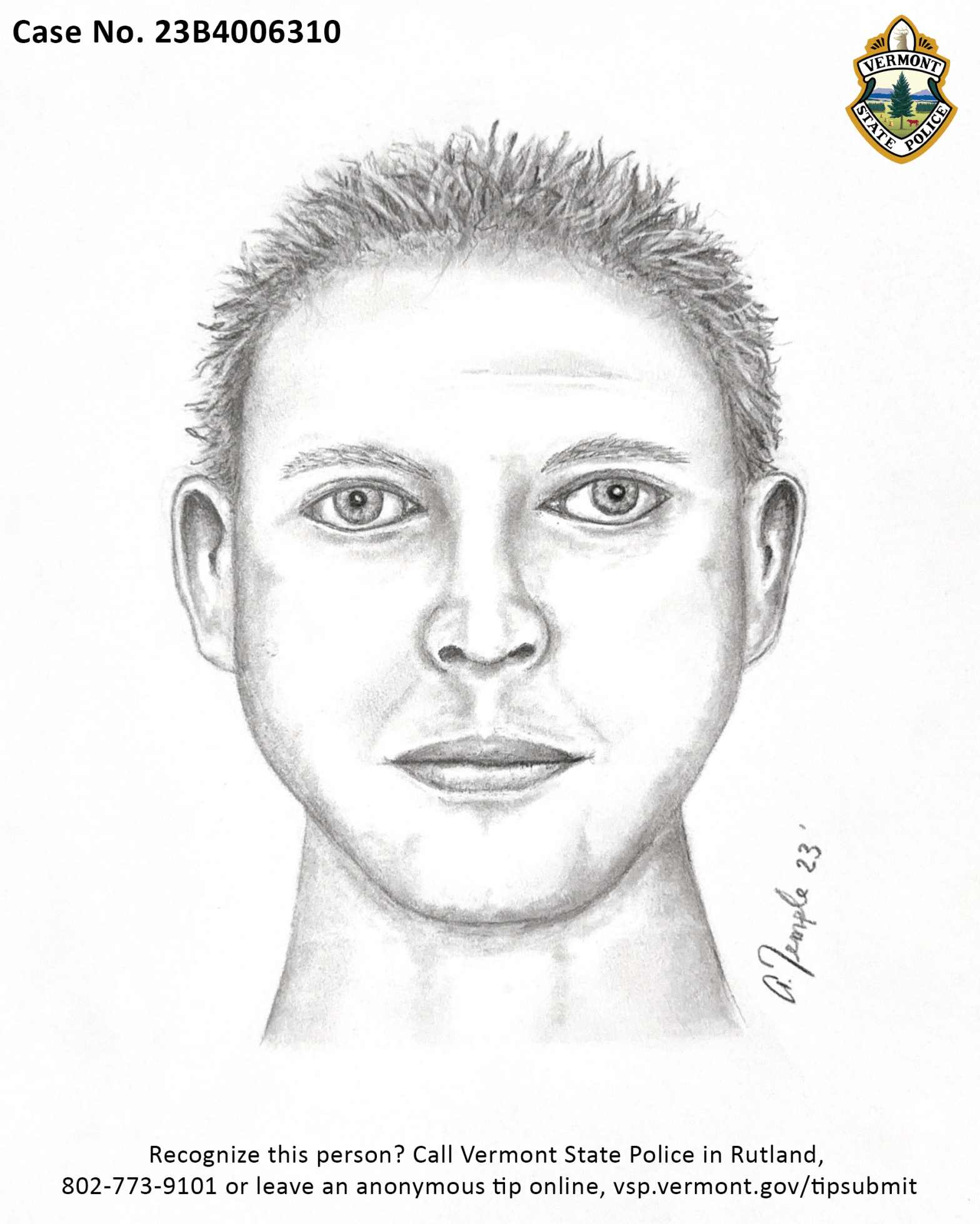 Police release sketch of ‘person of interest’ in Castleton homicide ...