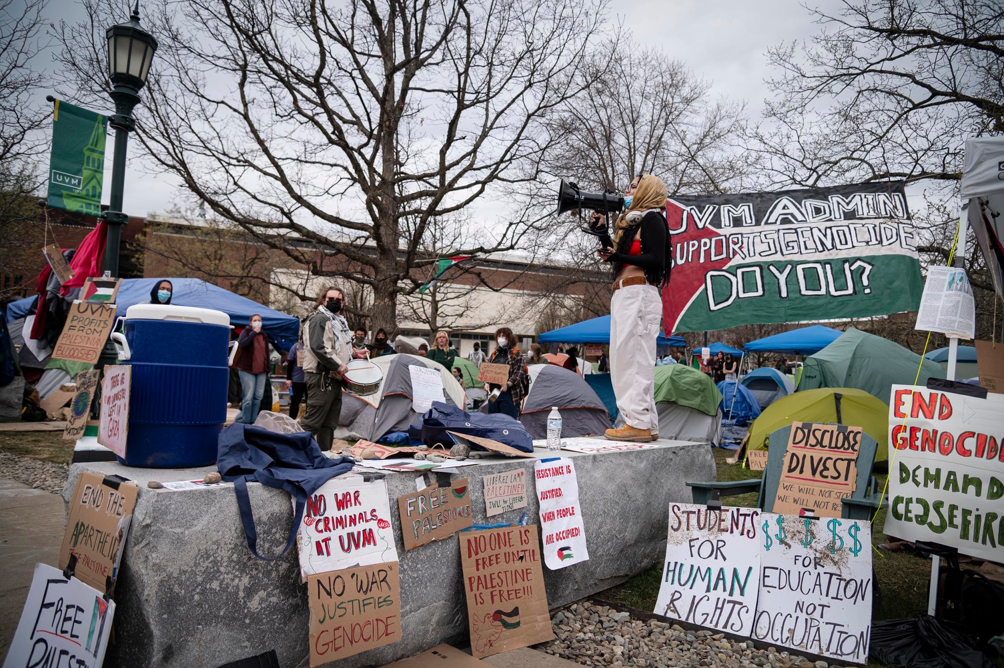 At UVM, a fraught school year ends in protest over destruction in Gaza ...