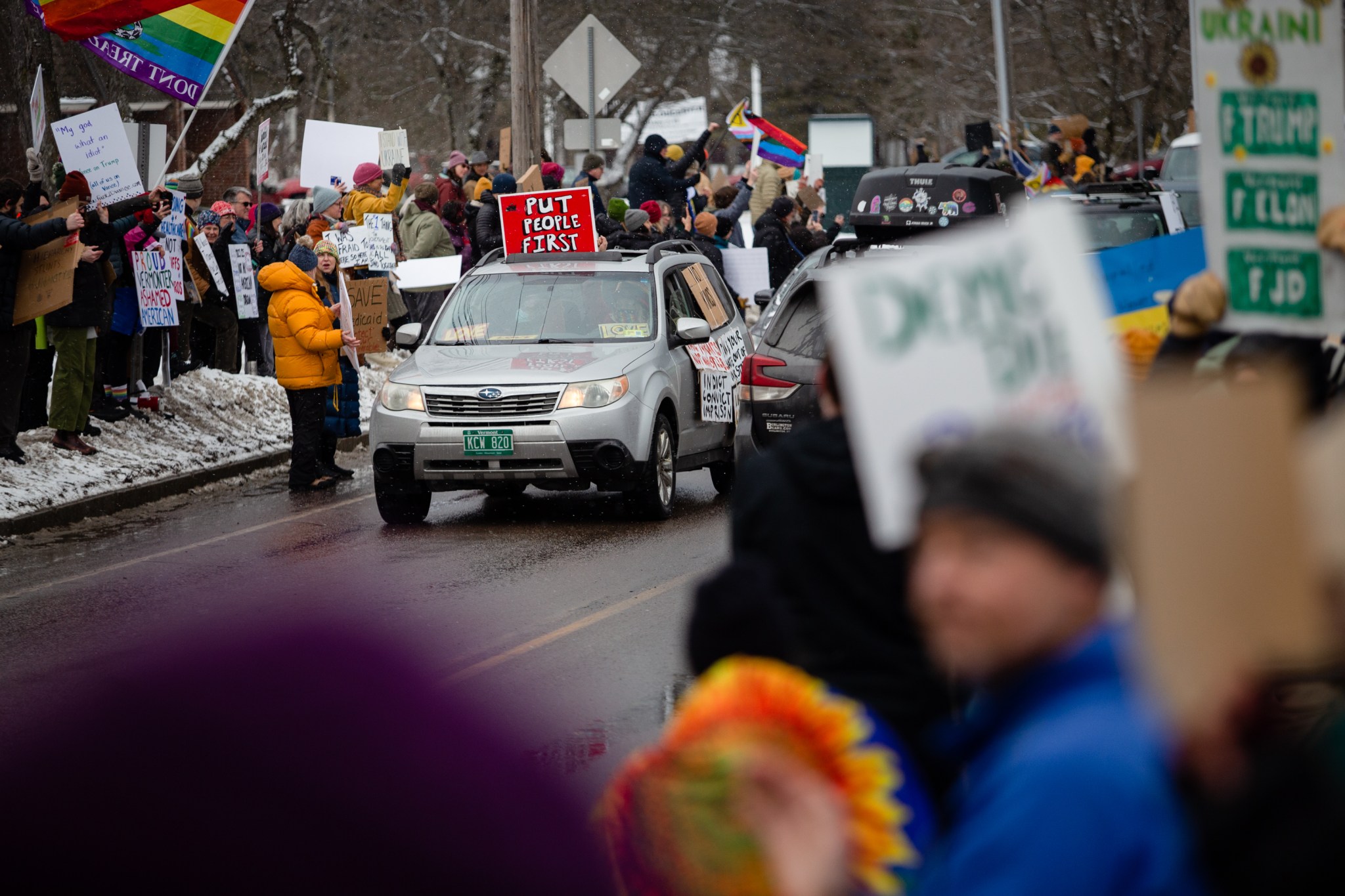 More than a thousand people protest Vice President JD Vance’s visit to ...