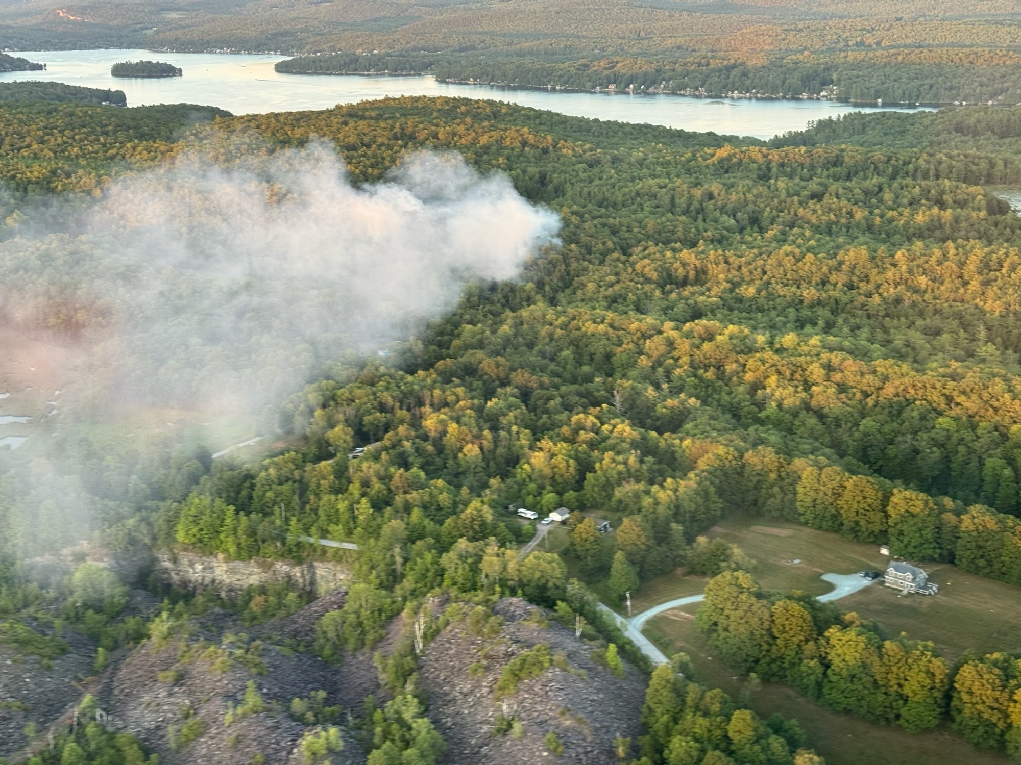 Vermont state and local firefighters fight 11-acre forest fire in Fair ...